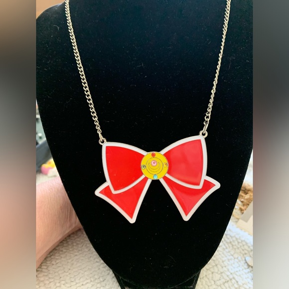 Jewelry | Sailor Moon Red Bow Necklace Nwt | Poshmark